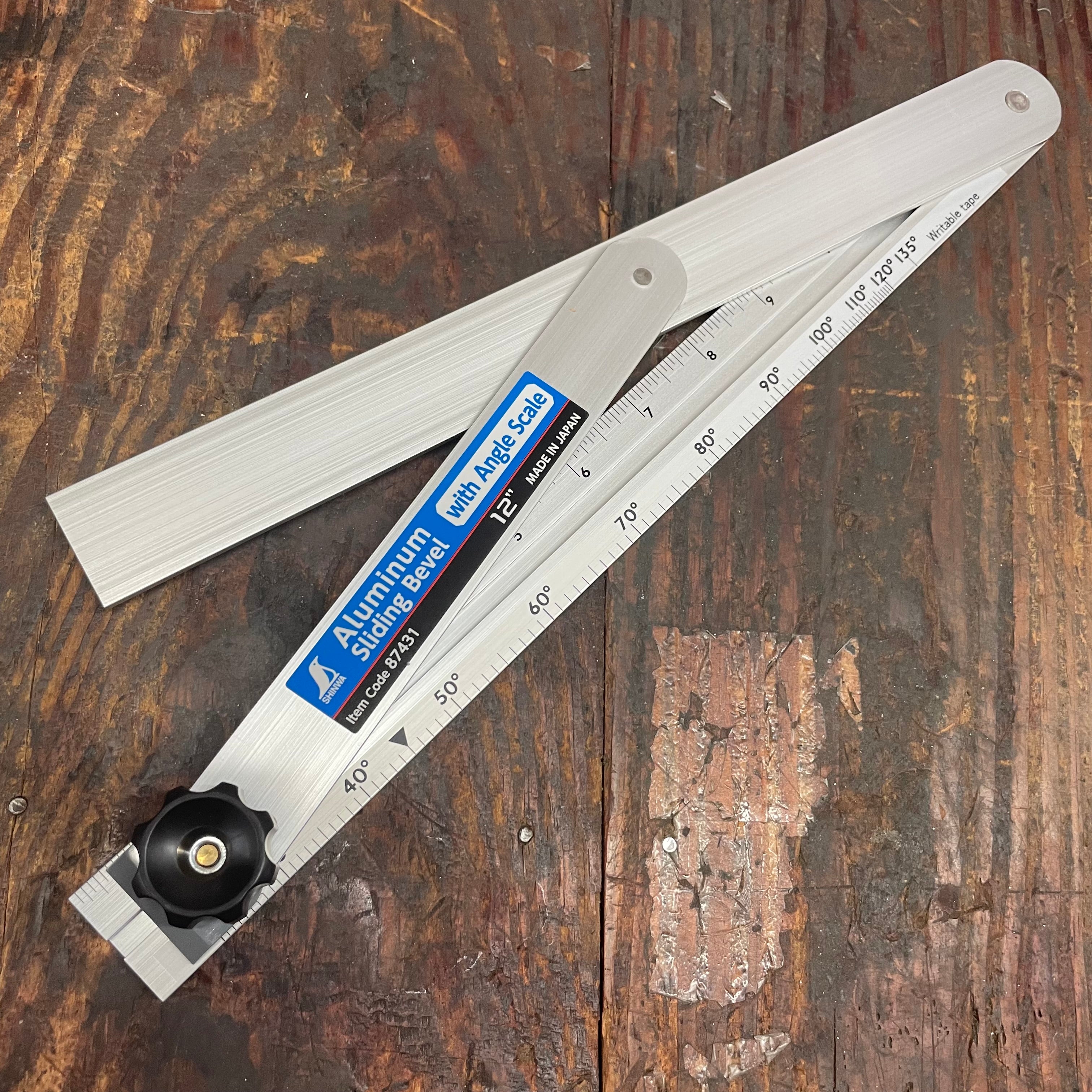 Shinwa Aluminum 12" Sliding Bevel w/ Angle Scale (87431) – Harry J. Epstein Co.