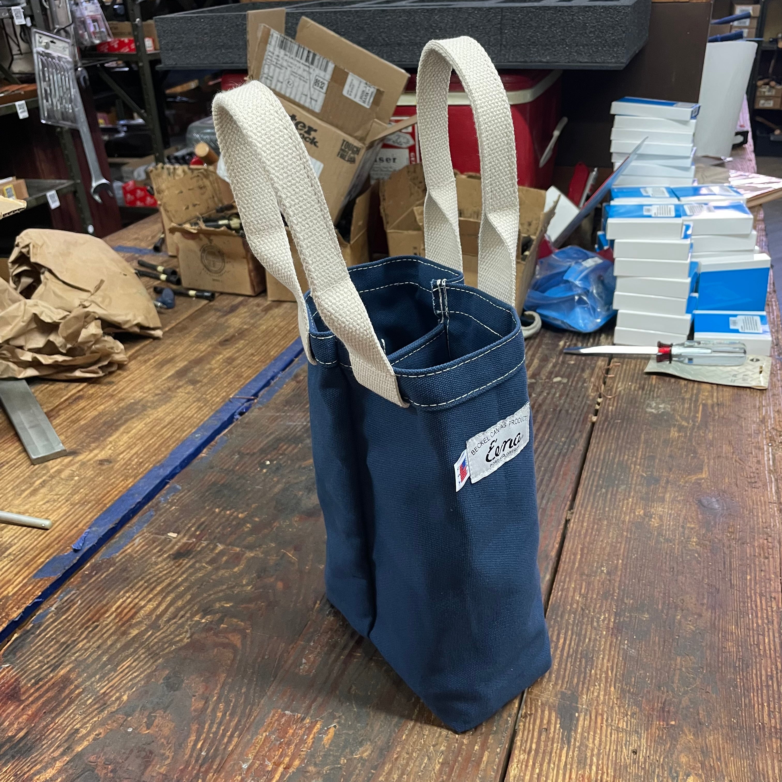 Beckel Canvas Navy Blue Divided Tool Tote (CL330-NAV) – Harry J ...