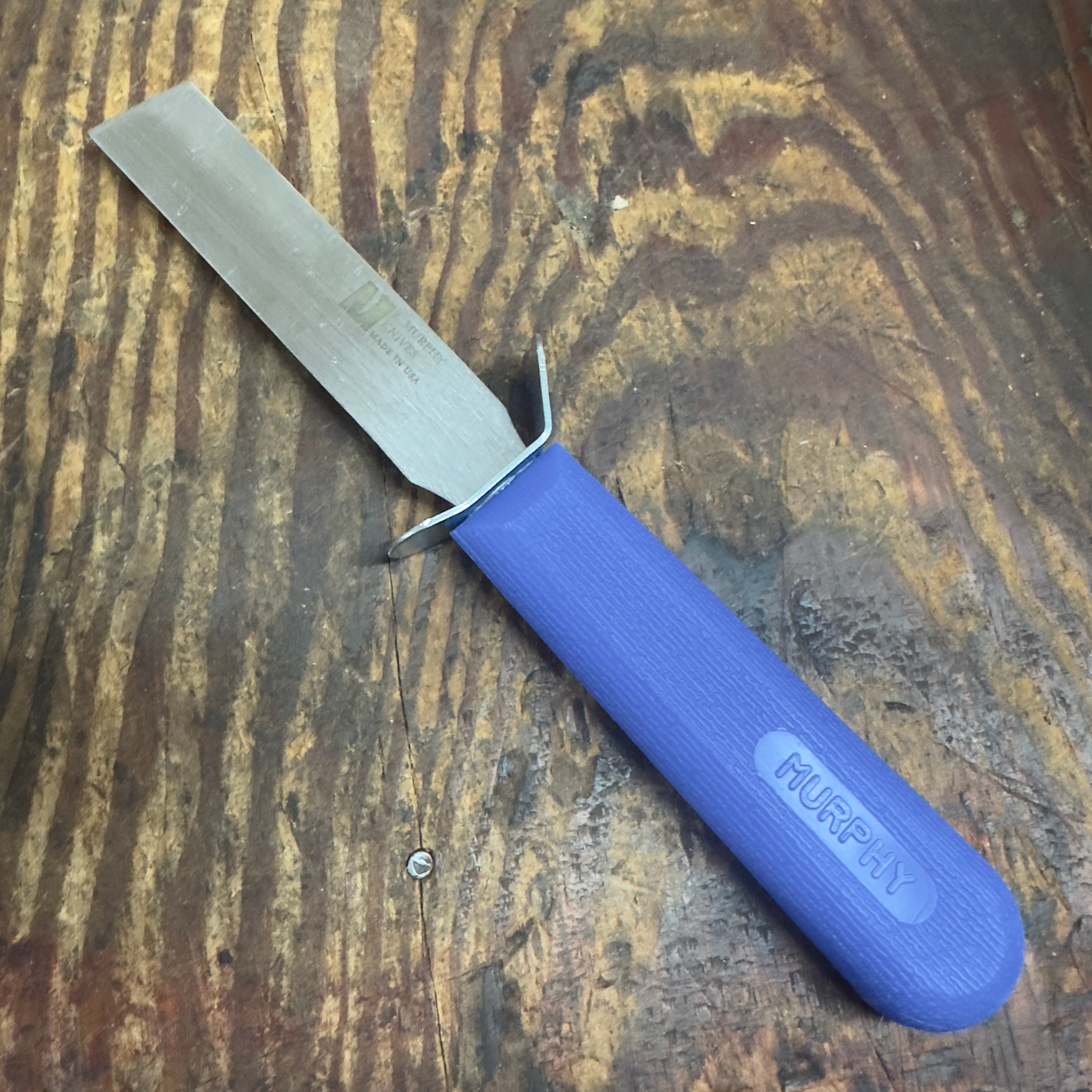R. Murphy Food & Produce Knife Blue Plastic Handle Bent Guard (87156 ...