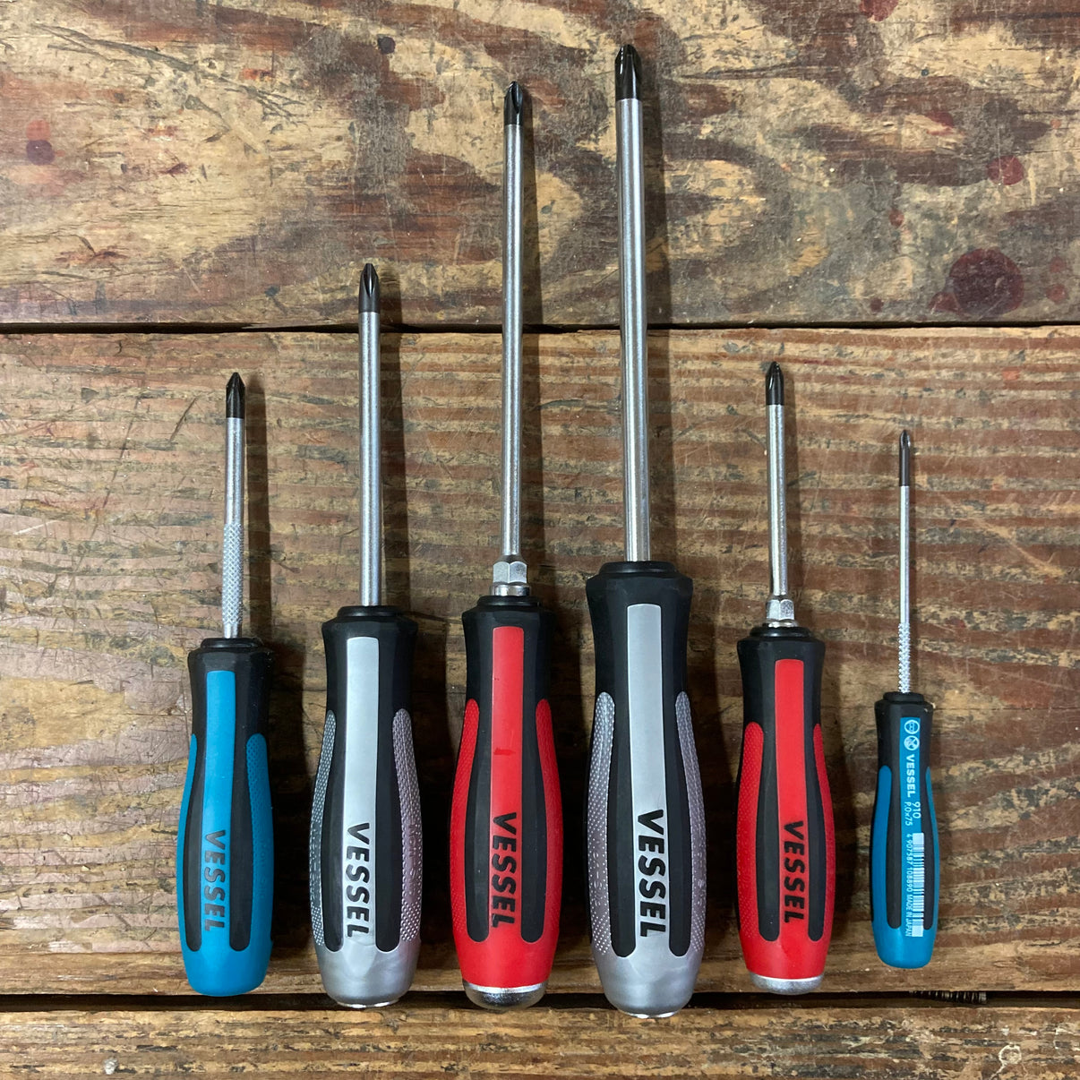 Vessel Tools Phillips JIS Tip Screwdriver Set, 6 Pc. (9806JSPB) – Harry ...