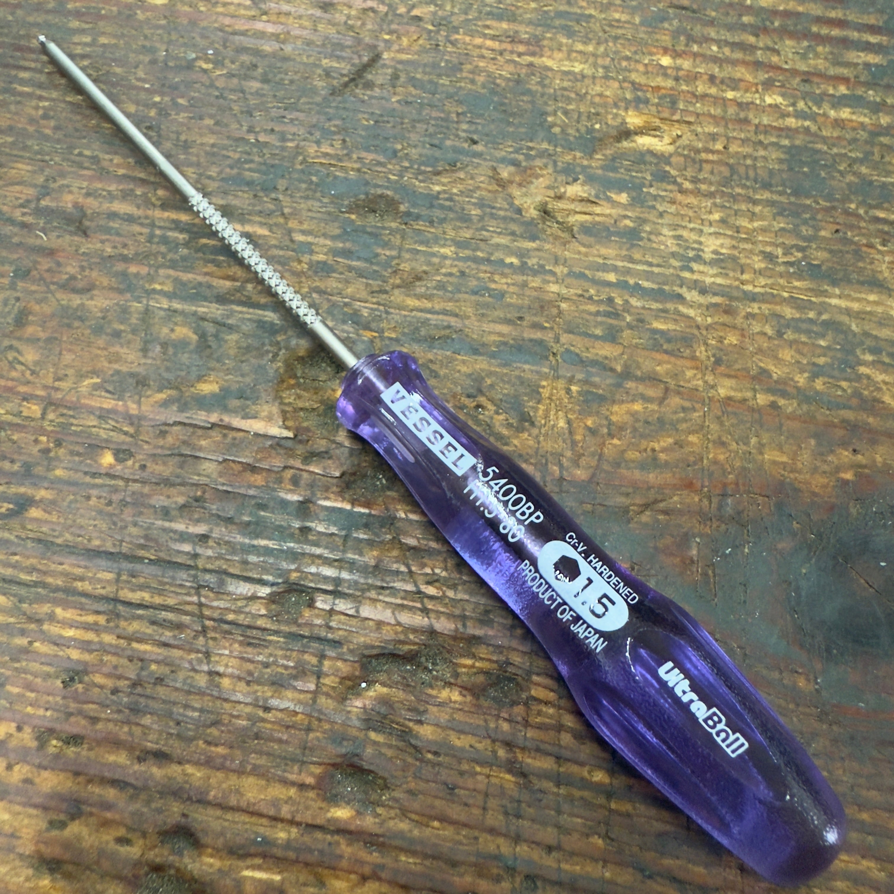 Vessel UltraBall Hex H1.5 x 80mm Power Grip Screwdriver (B5400BPH1580 ...