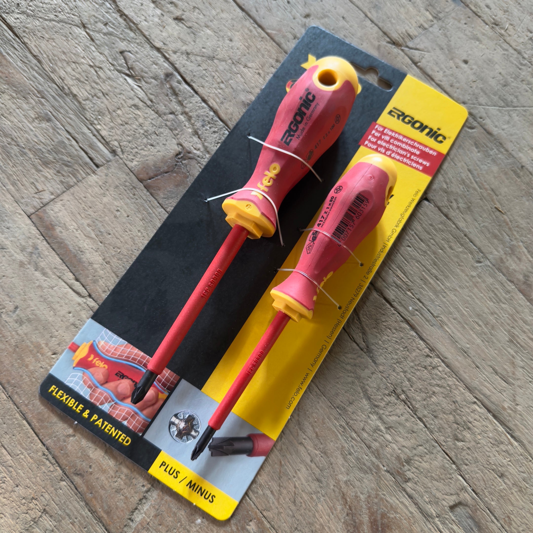 Felo Insulated 2-Piece PlusMinus Z PZ/SL Screwdriver Set (63697 ...