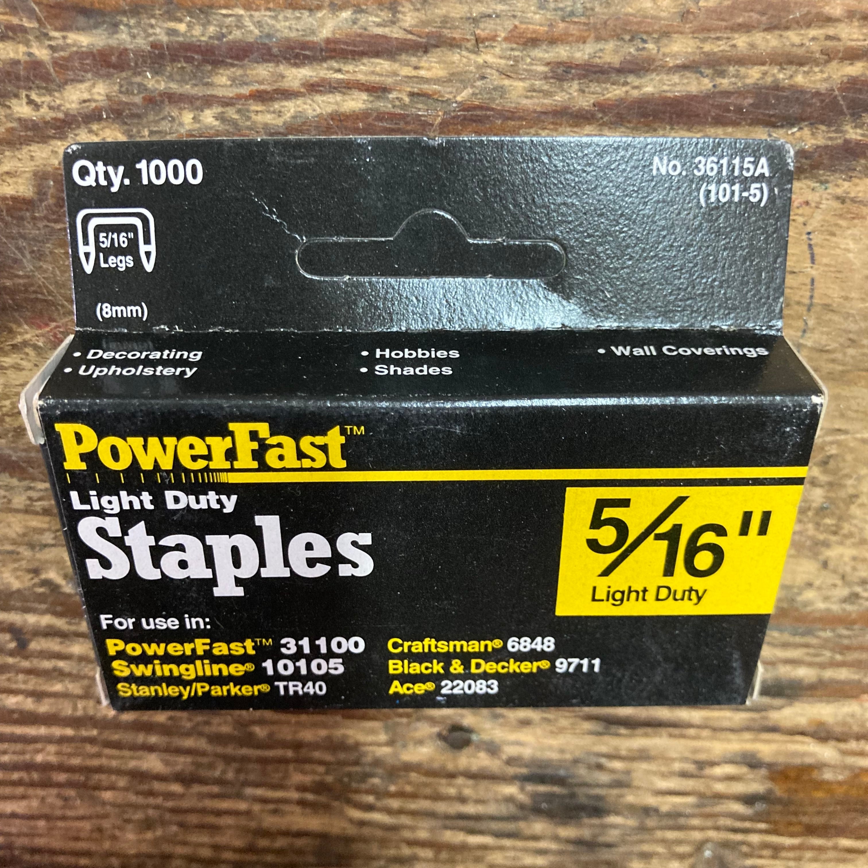 PowerFast Light Duty 5/16" Staples (36115A) – Harry J. Epstein Co.