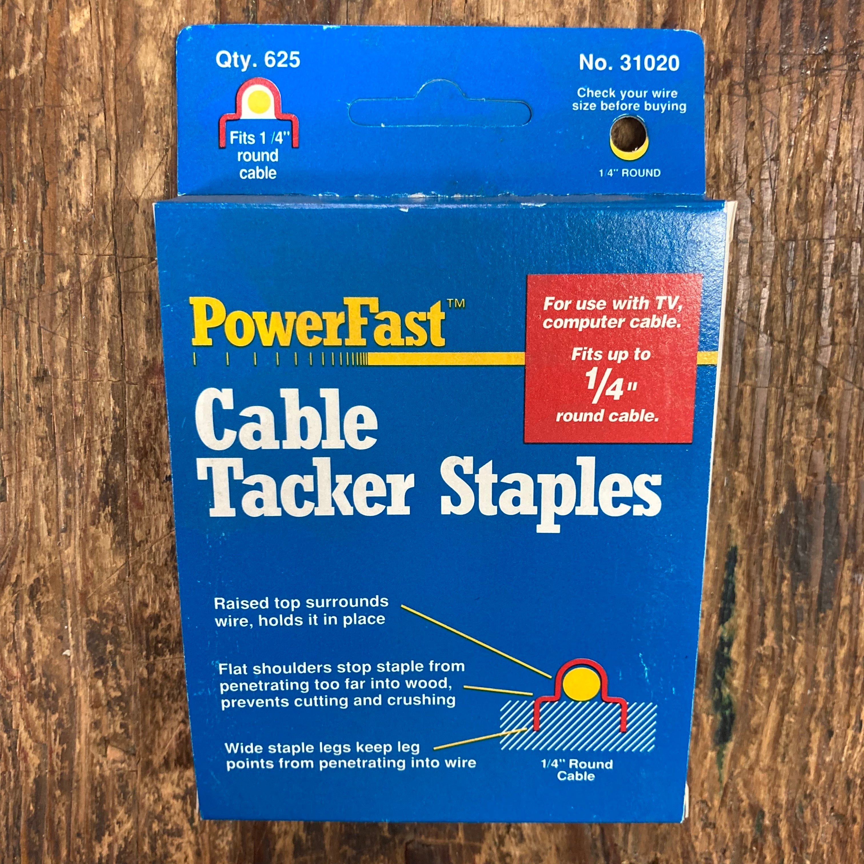 PowerFast Cable Tacker Staples for 1/4" Wire (31020-PF) – Harry J ...