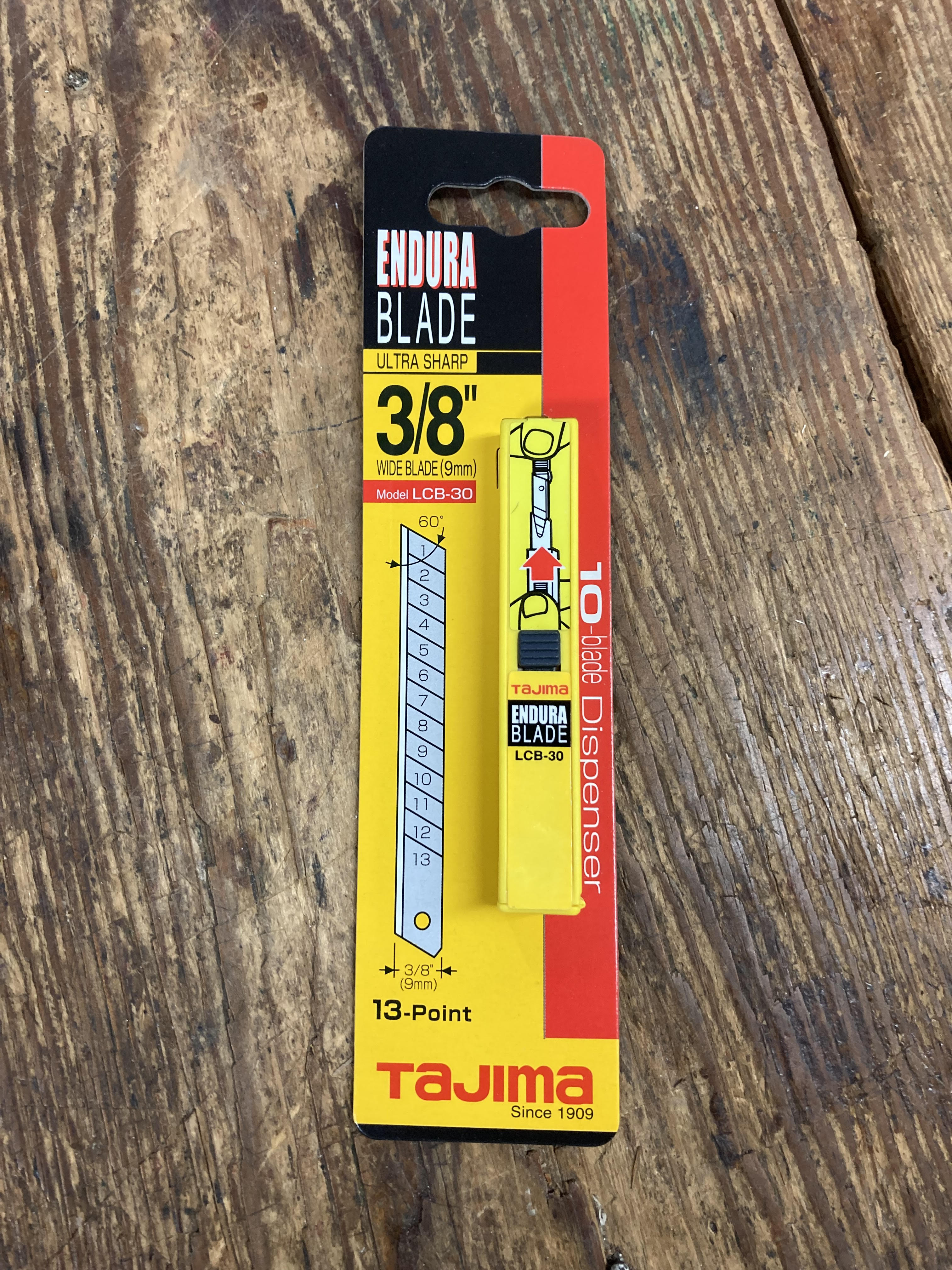 Tajima 3/8" Ultra Sharp Endura Blade Dispenser (10 Blades) (LCB-30 ...