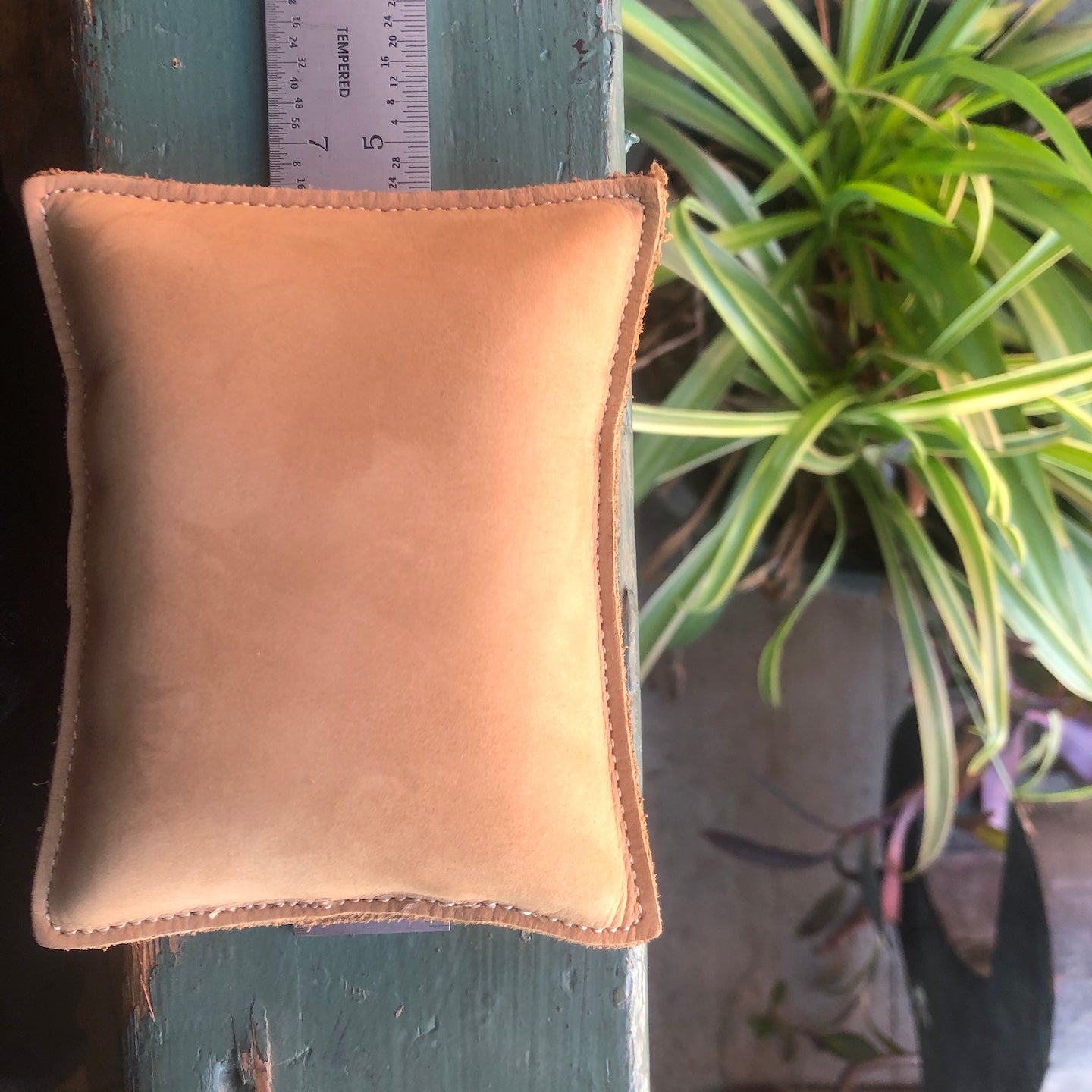 4 1/2" x 3 3/4" Rectangular Shot Filled Leather (Map) Paperweight ...