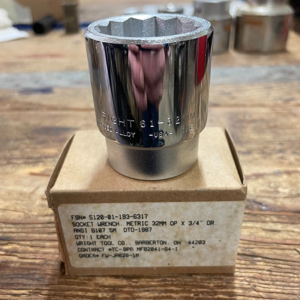 Wright 3/4" Drive 32MM 12 Point Chrome Socket (61-32MMC) – Harry J ...