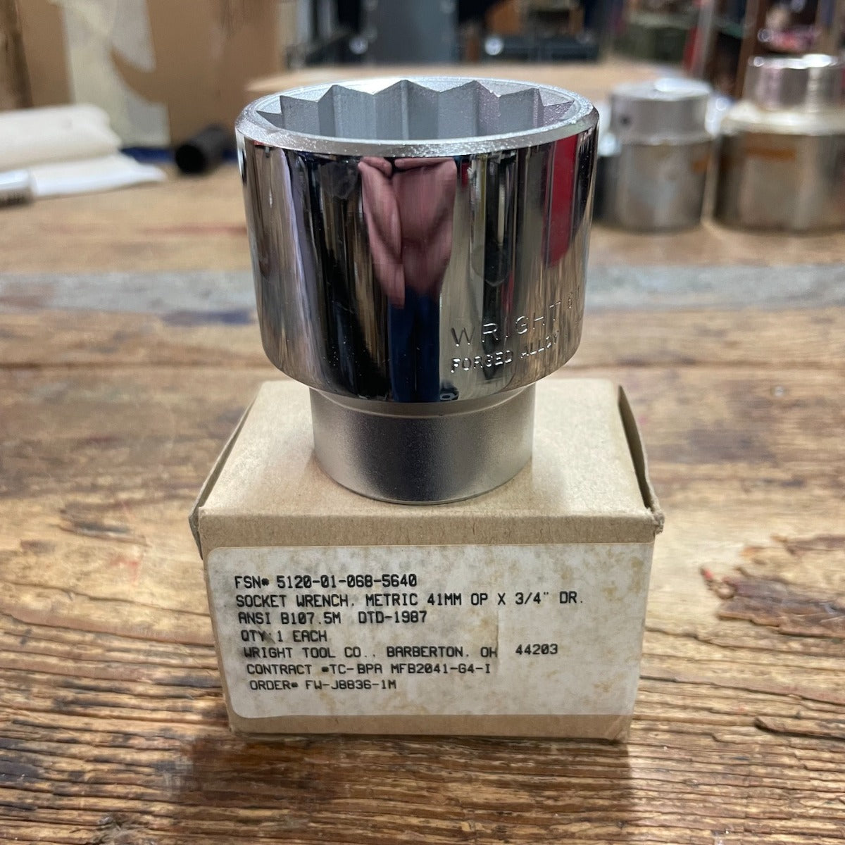 Wright 3/4" Drive 41MM 12 Point Chrome Socket (61-41MMC) – Harry J ...