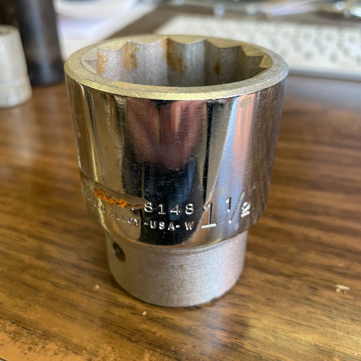 Wright (2nd) 1" Drive 1 1/2" 12 Point Chrome Socket (8148WR-2ND ...