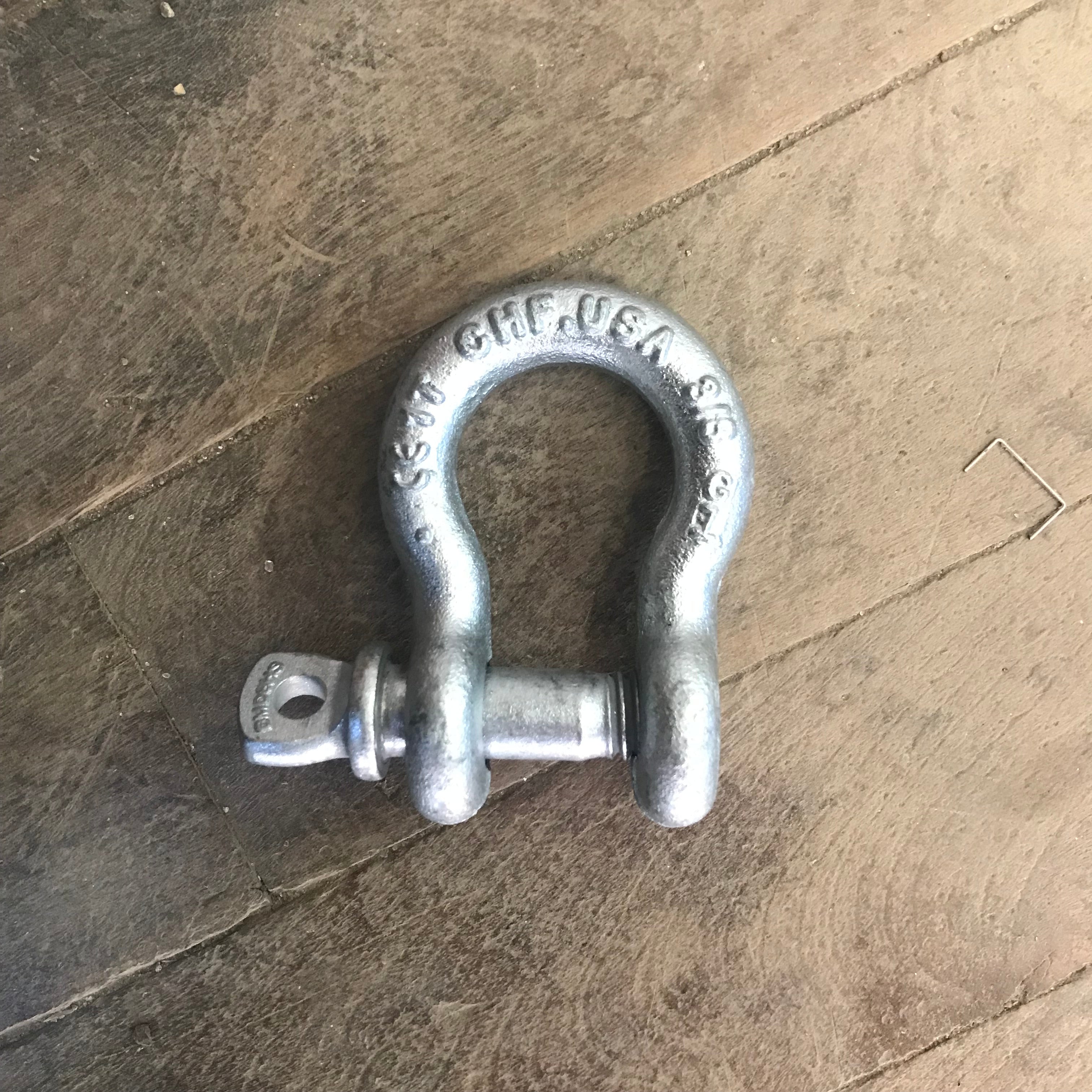 Chicago Hardware 3/8" Galvanized Anchor Screw Pin Shackle (20120-9 ...