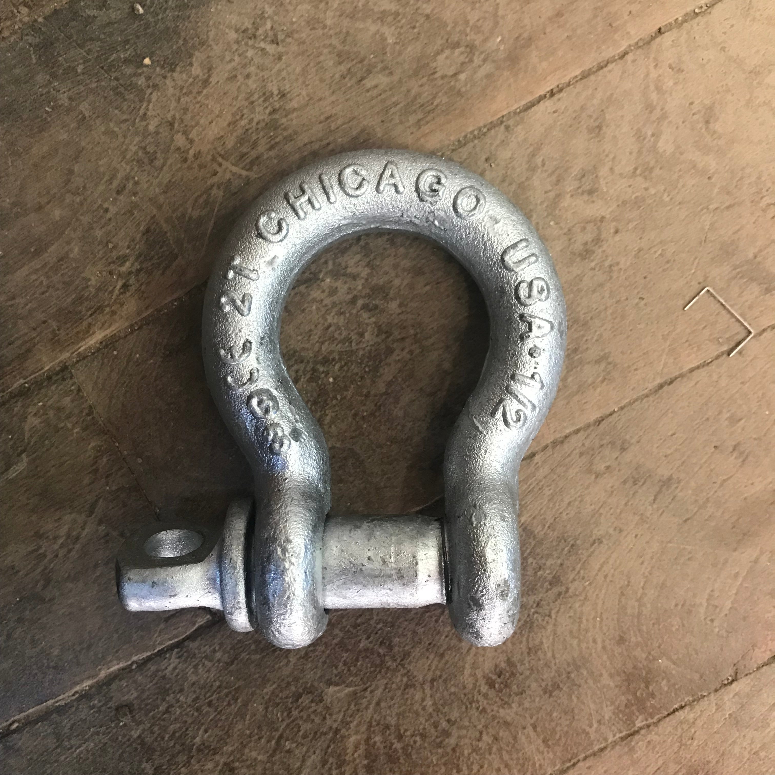 Chicago Hardware 1/2" Galvanized Anchor Screw Pin Shackle (20130-8 ...