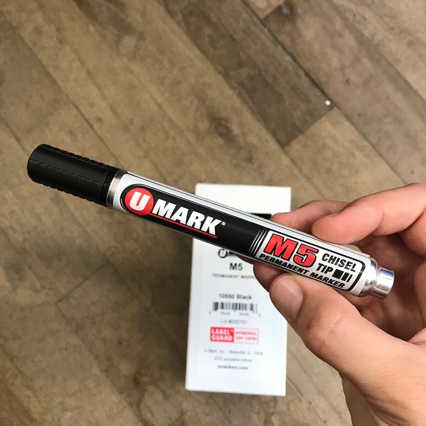 U Mark 1 Dozen Chisel Tip Jumbo Black Permanent Markers M5 (10550 ...