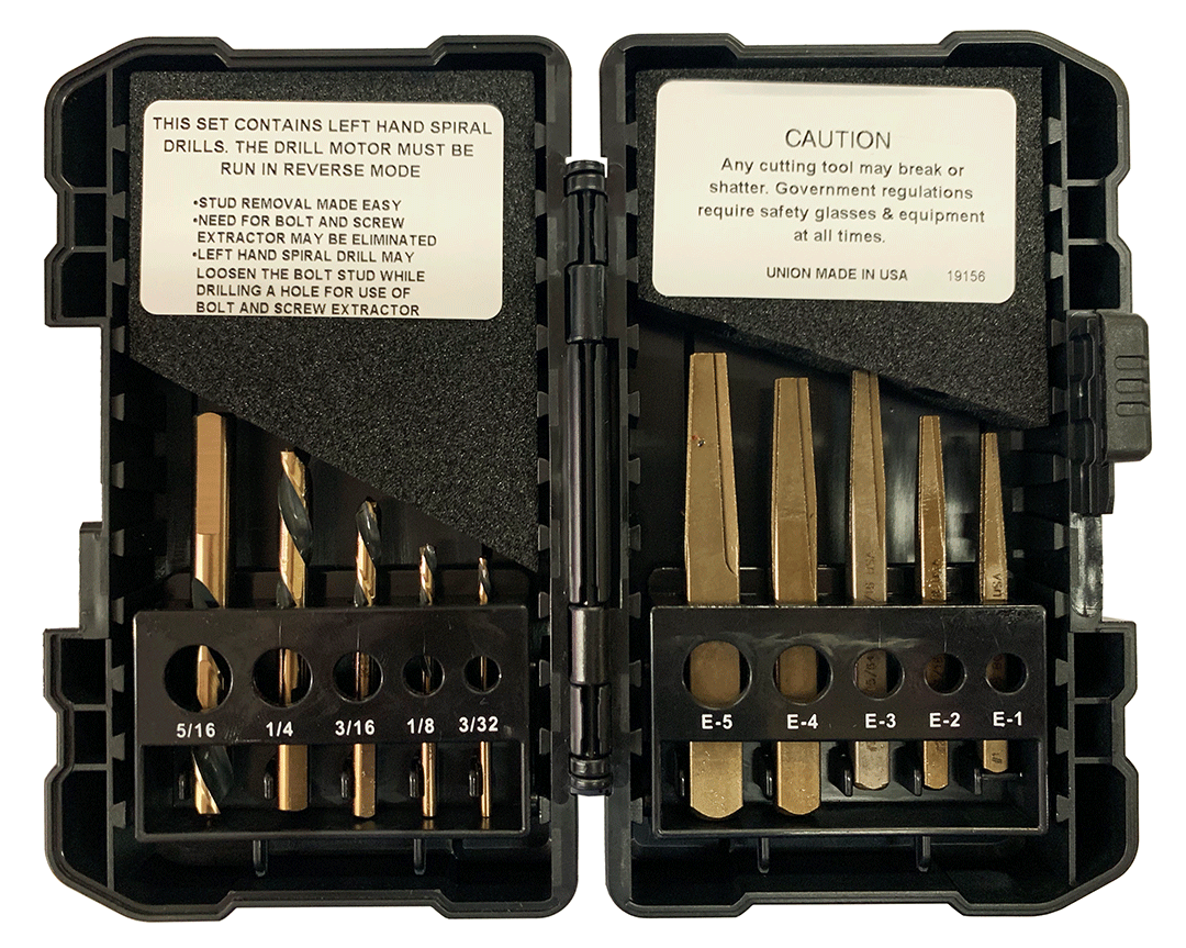 10 pc Norseman USA Left Hand Screw Machine & Square Extractor Set ...