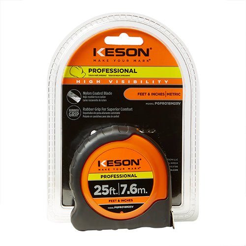 Keson 25' x 1" Pro-Series Tape Measure (PGPRO1825V) – Harry J. Epstein Co.
