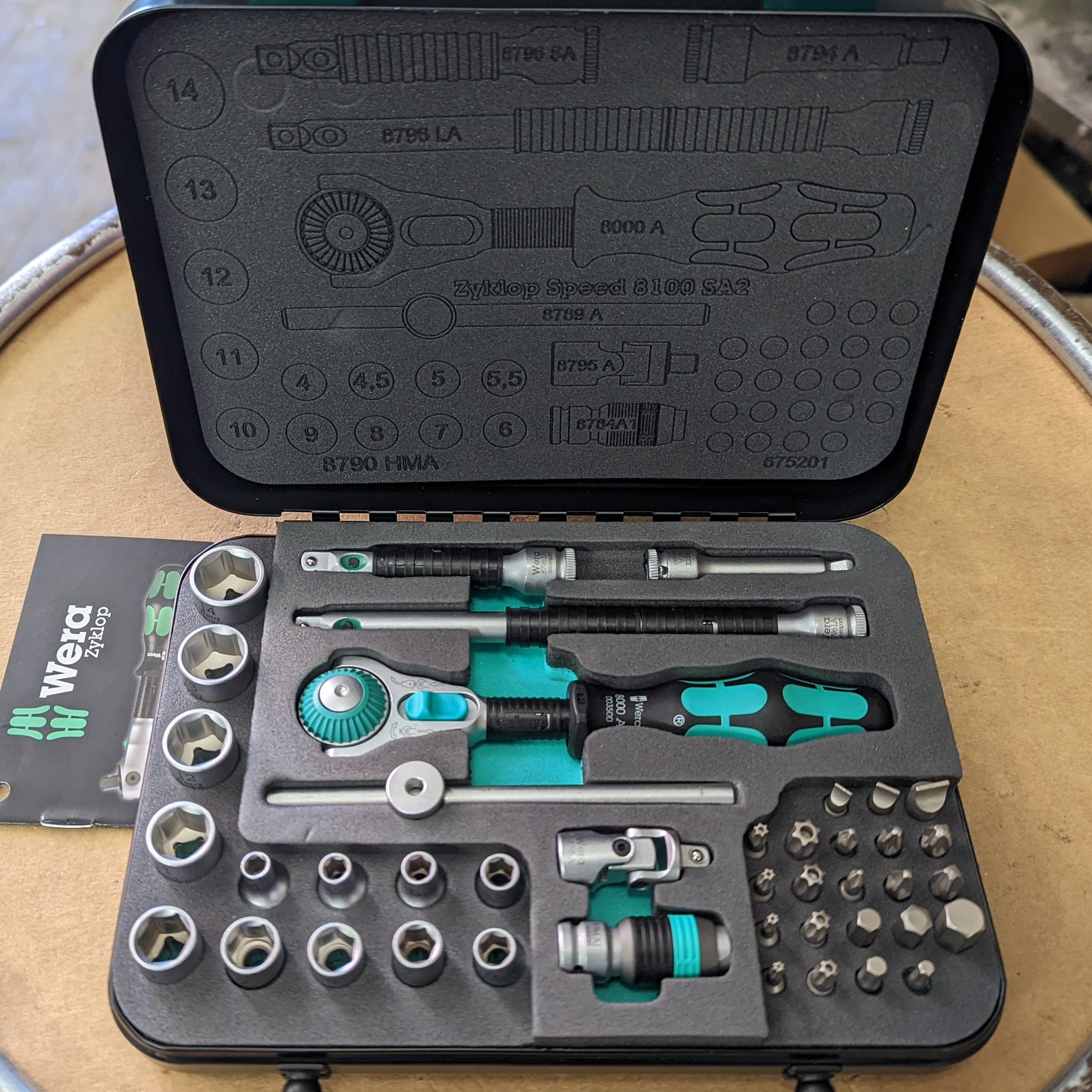 Wera 42-Piece 8100 Metric Zyklop Speed Ratchet Set, 1/4" drive ...