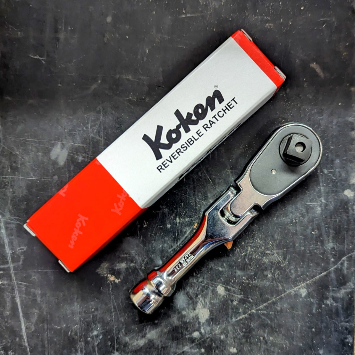 Koken 3/8" Drive Ratchet Handle (72 Teeth)-Stubby 100mm QR Z-Series (3 ...