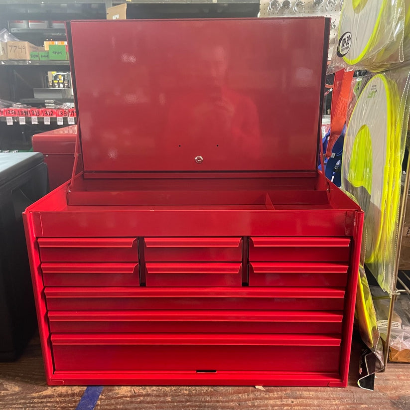 Valley 9 Drawer Red Metal Tool Box 26" x 15" x 17 1/2" (VALLEY-9 ...