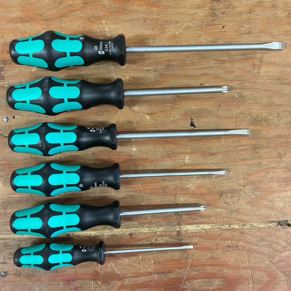 Wera Kraftform Laser Tipped 6 Piece Screwdriver Set w/ Rack (334/6 ...